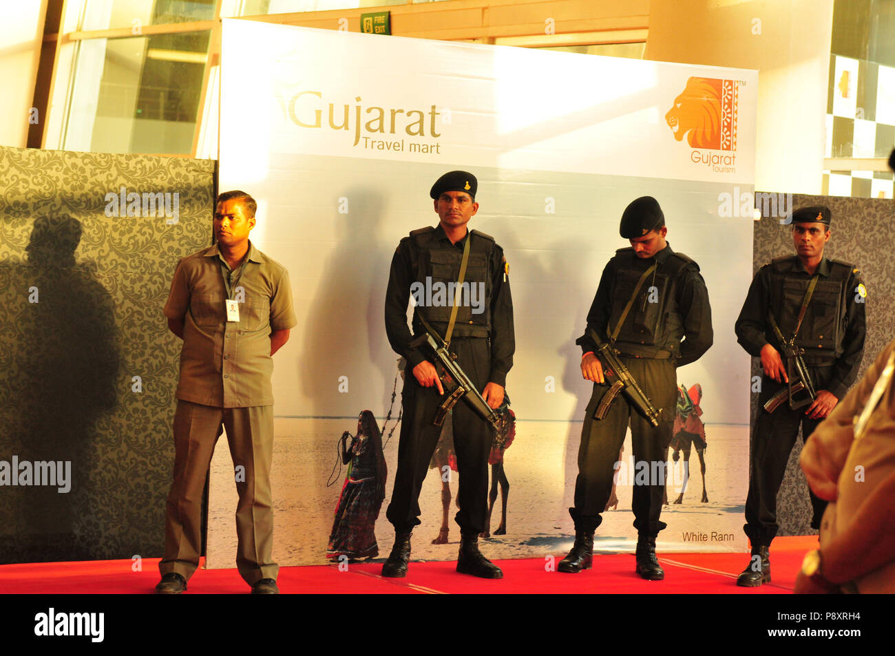 Prime Minister Nahrenda Modi's bodyguards at the press conference at ...