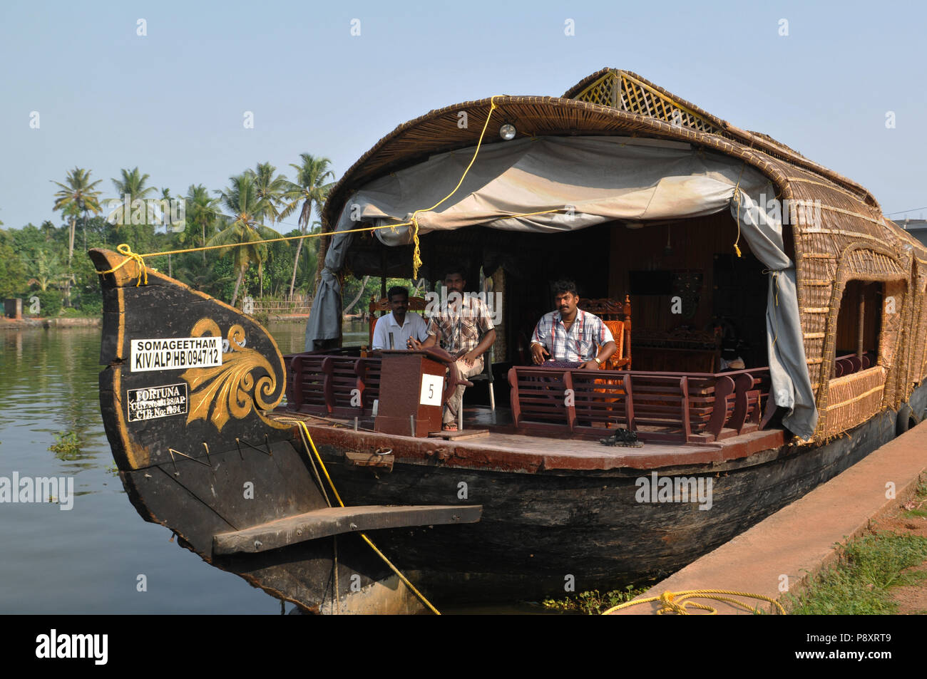 India: Backwater Cruise around Alleppy in Kerala Stock Photo - Alamy