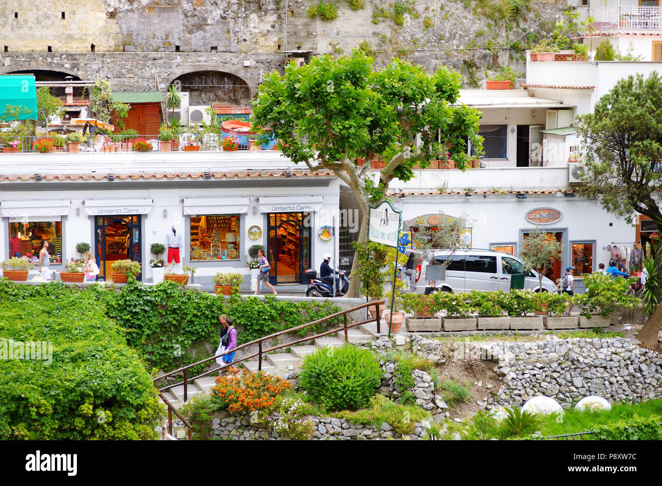 Positano balcony architecture hi-res stock photography and images - Alamy