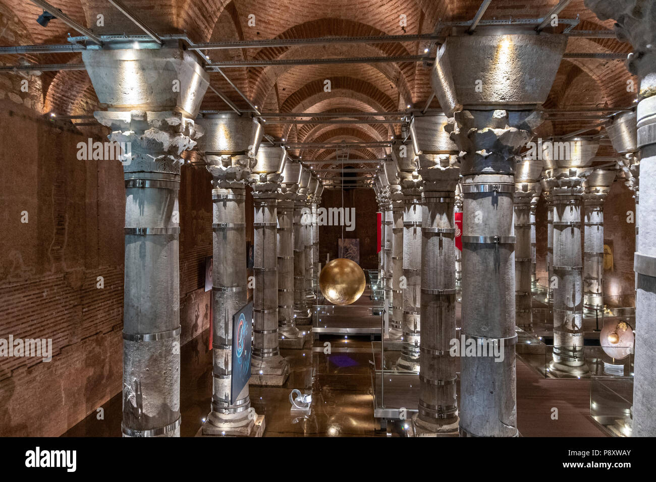 The Theodosius Cistern(Serefiye Sarnici) in Istanbul, Turkey Stock ...