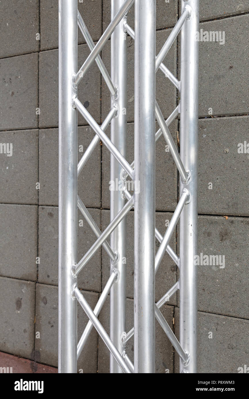 Metal girder beam for stage structure support Stock Photo - Alamy