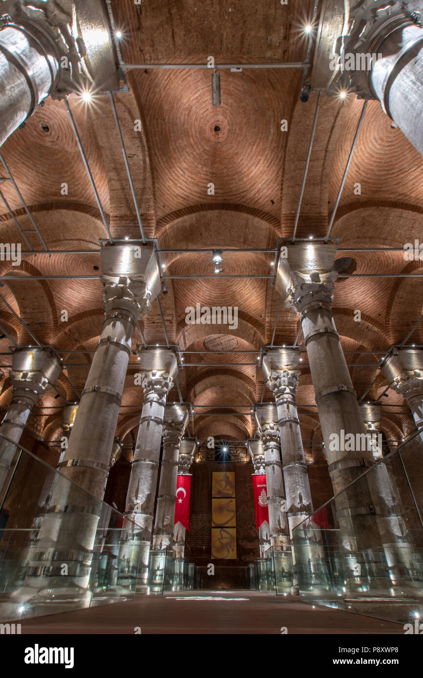 The Theodosius Cistern(Serefiye Sarnici) in Istanbul, Turkey Stock ...