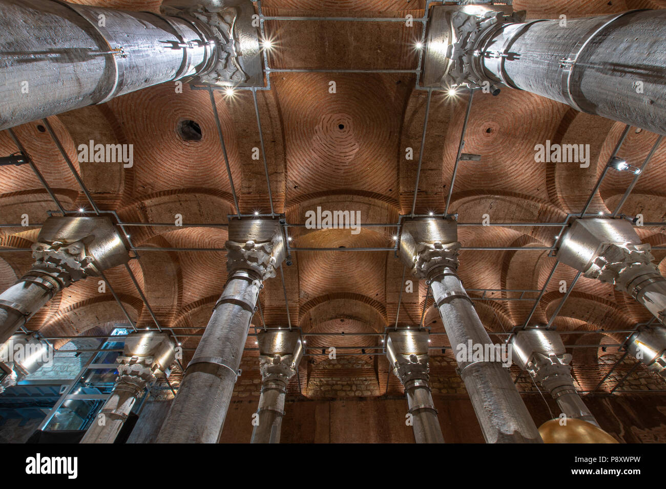 The Theodosius Cistern(Serefiye Sarnici) in Istanbul, Turkey Stock ...