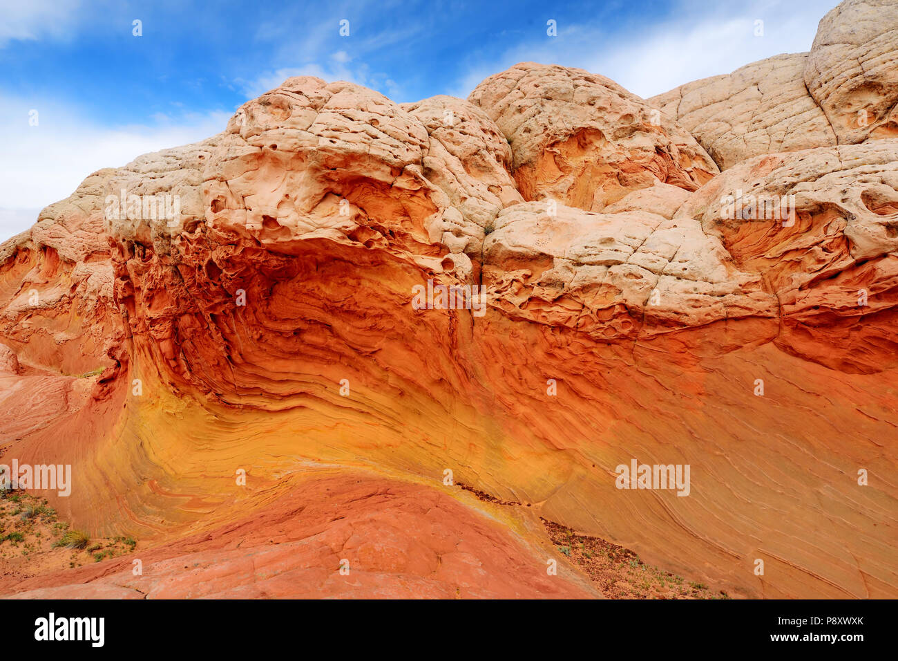 Amazing colors and shapes of sandstone formations in White Pocket ...