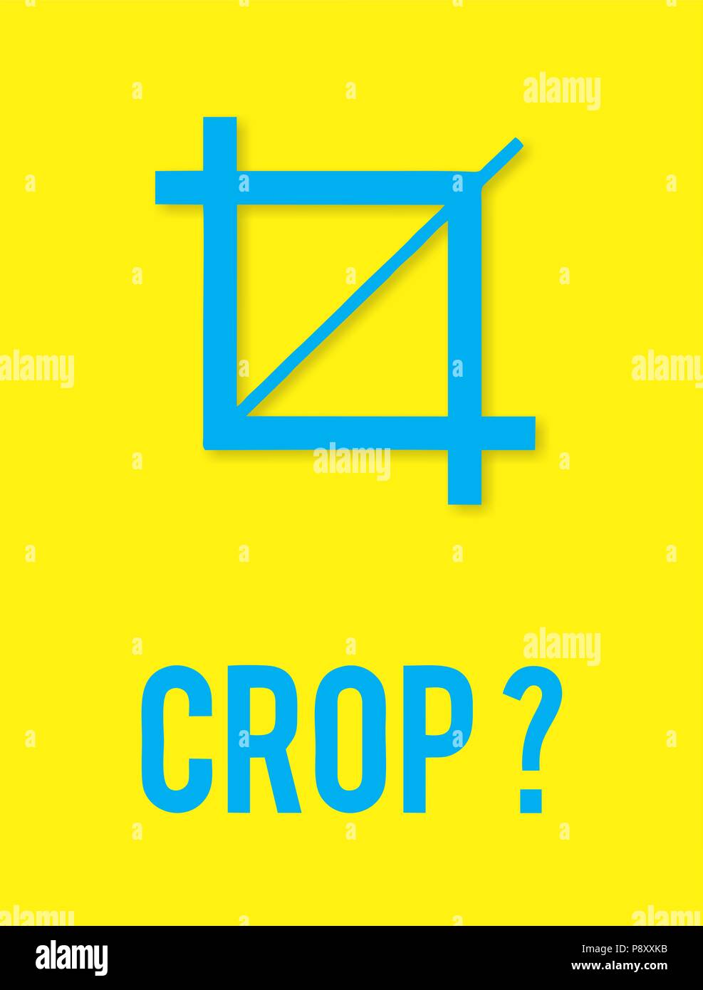 CROP?, typography poster, designer poster Stock Photo - Alamy