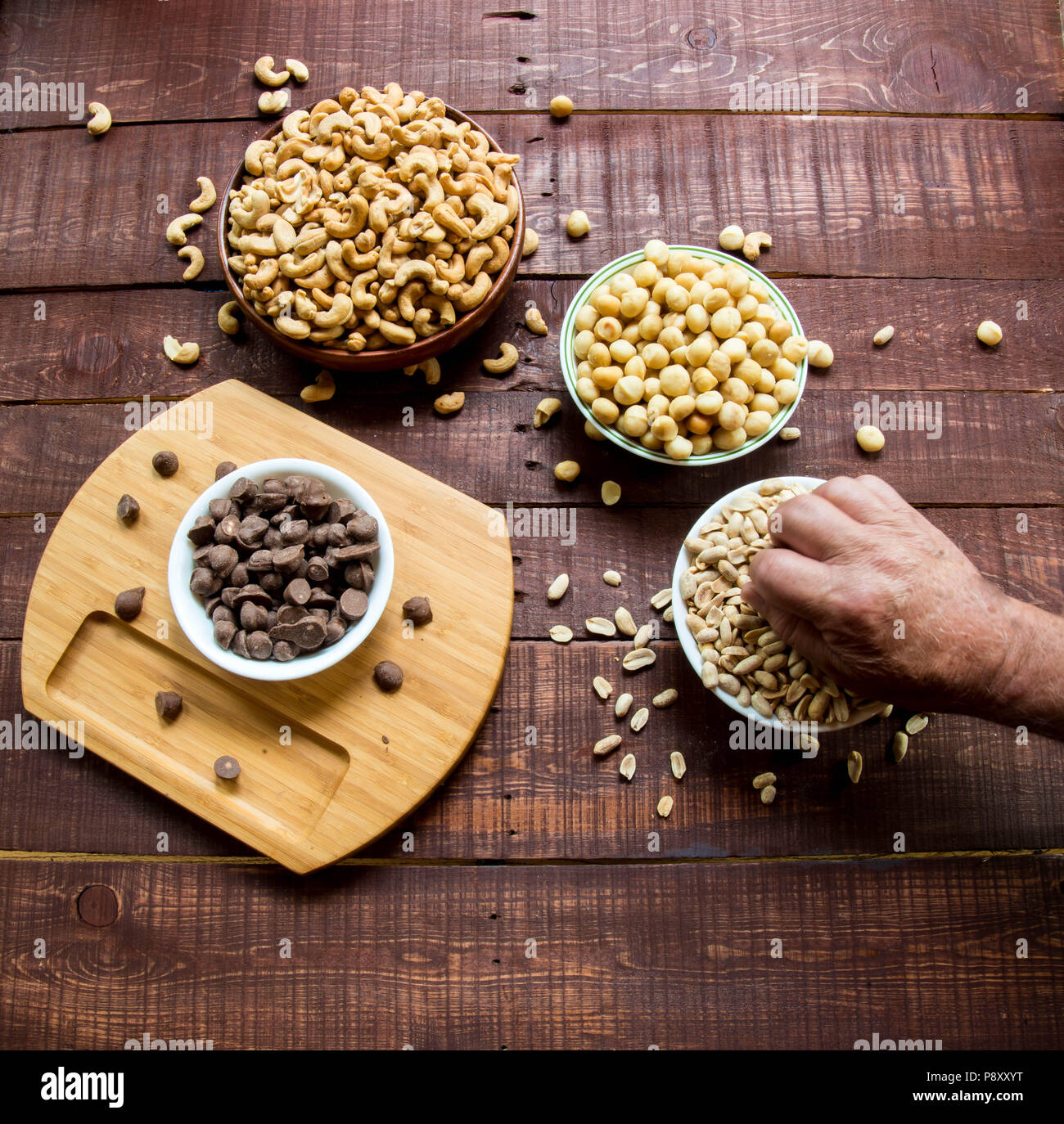 Chocolate with peanuts hi-res stock photography and images - Alamy