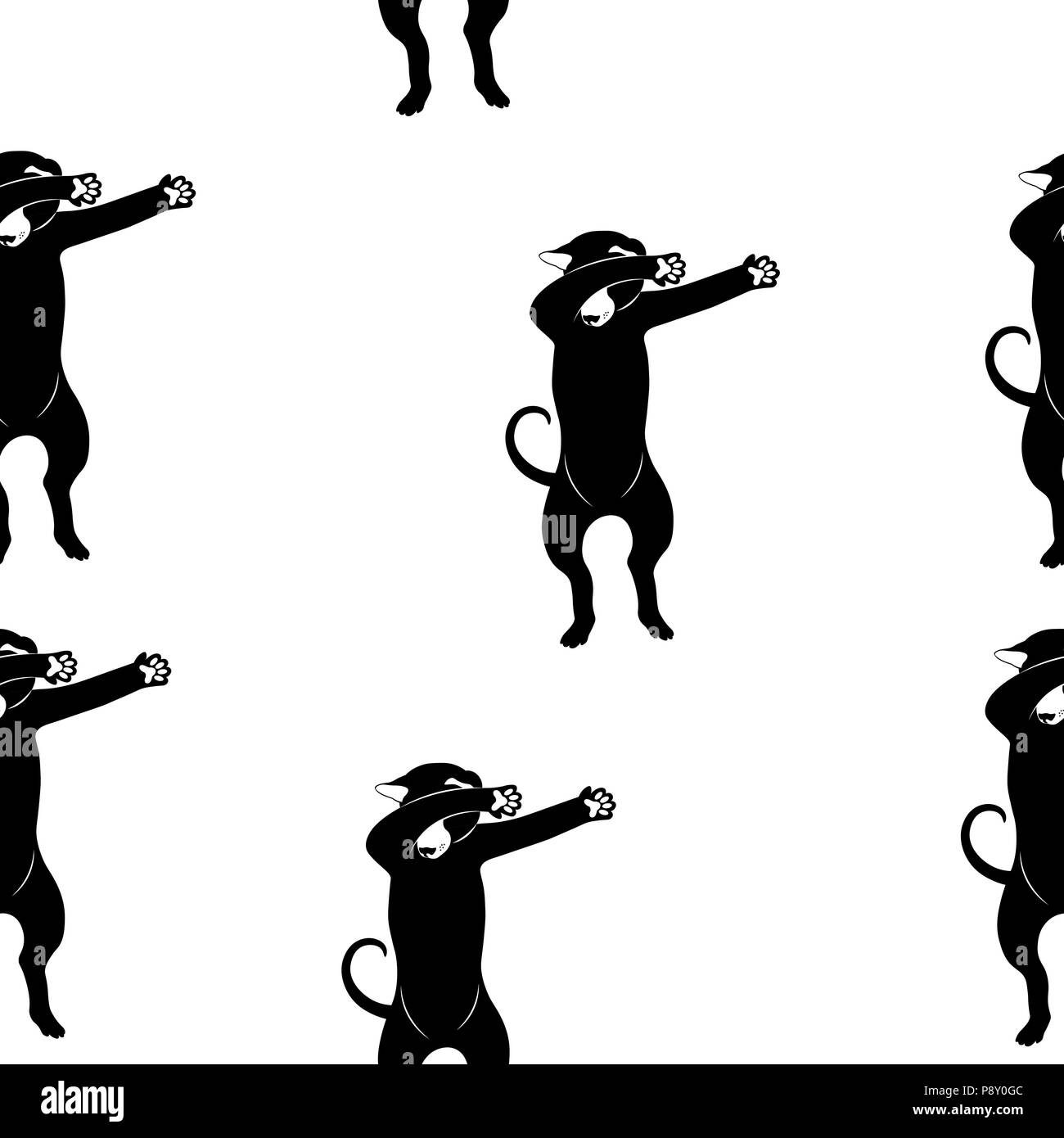 Dog silhouette illustration hi-res stock photography and images - Alamy