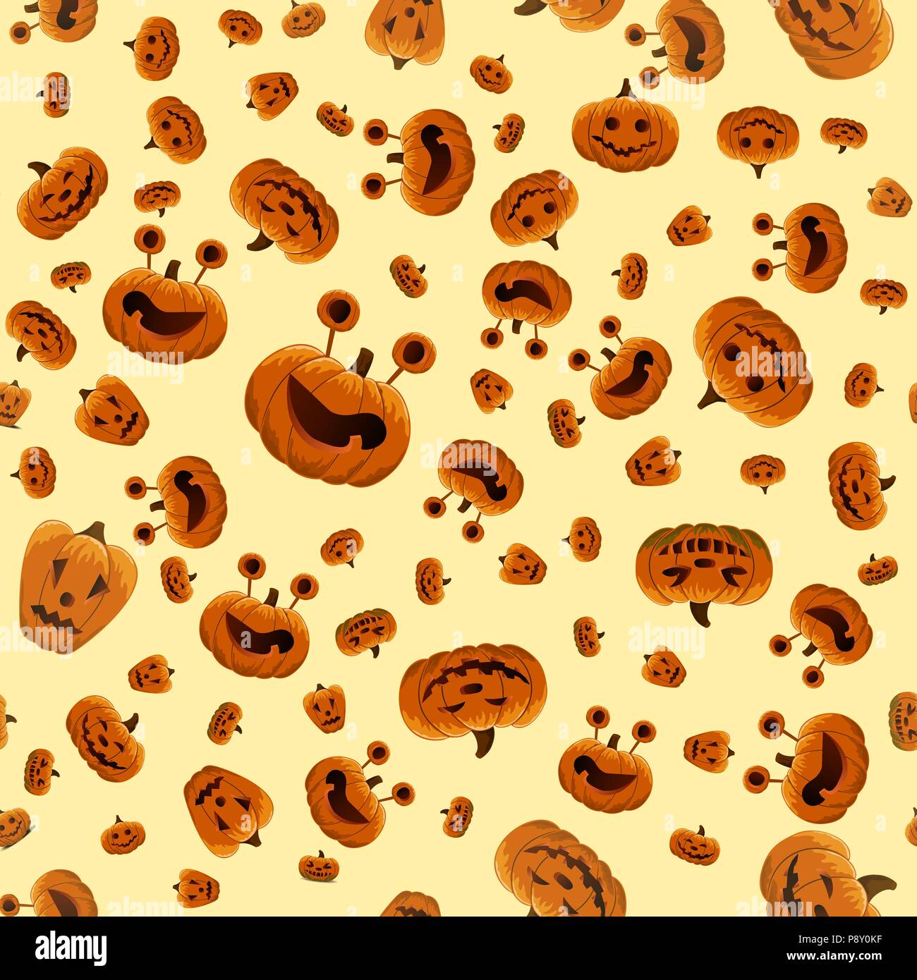 seamless background, on orange, pumpkins to a hellovin, ridiculous and ...
