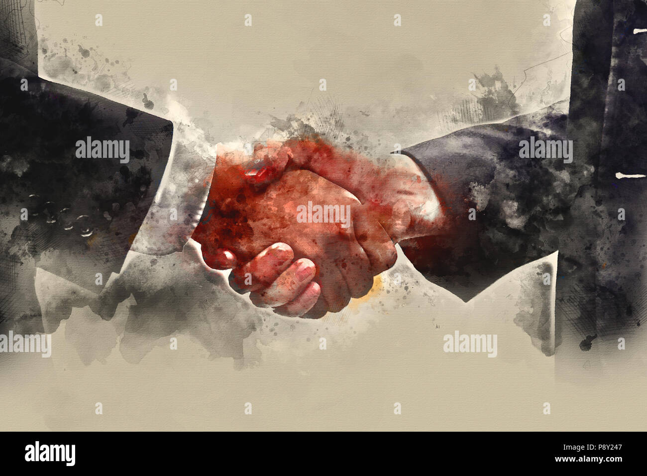Abstract people shaking hands on hi-res stock photography and images ...