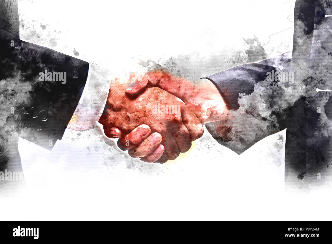 Abstract people shaking hands on hi-res stock photography and images ...