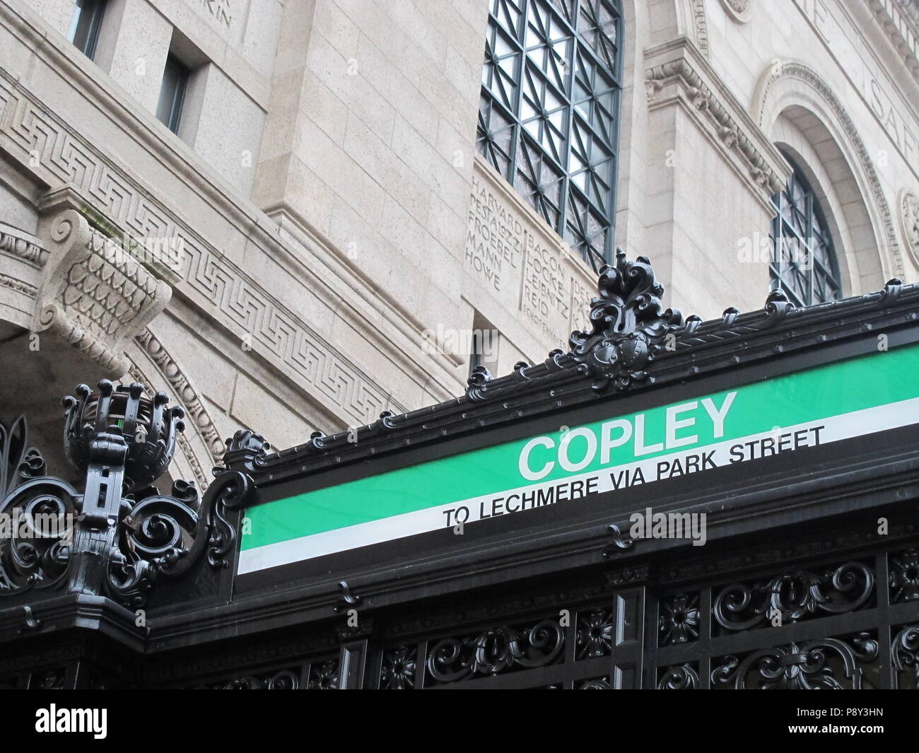 Architectural detail at Boston Public Library Stock Photo - Alamy