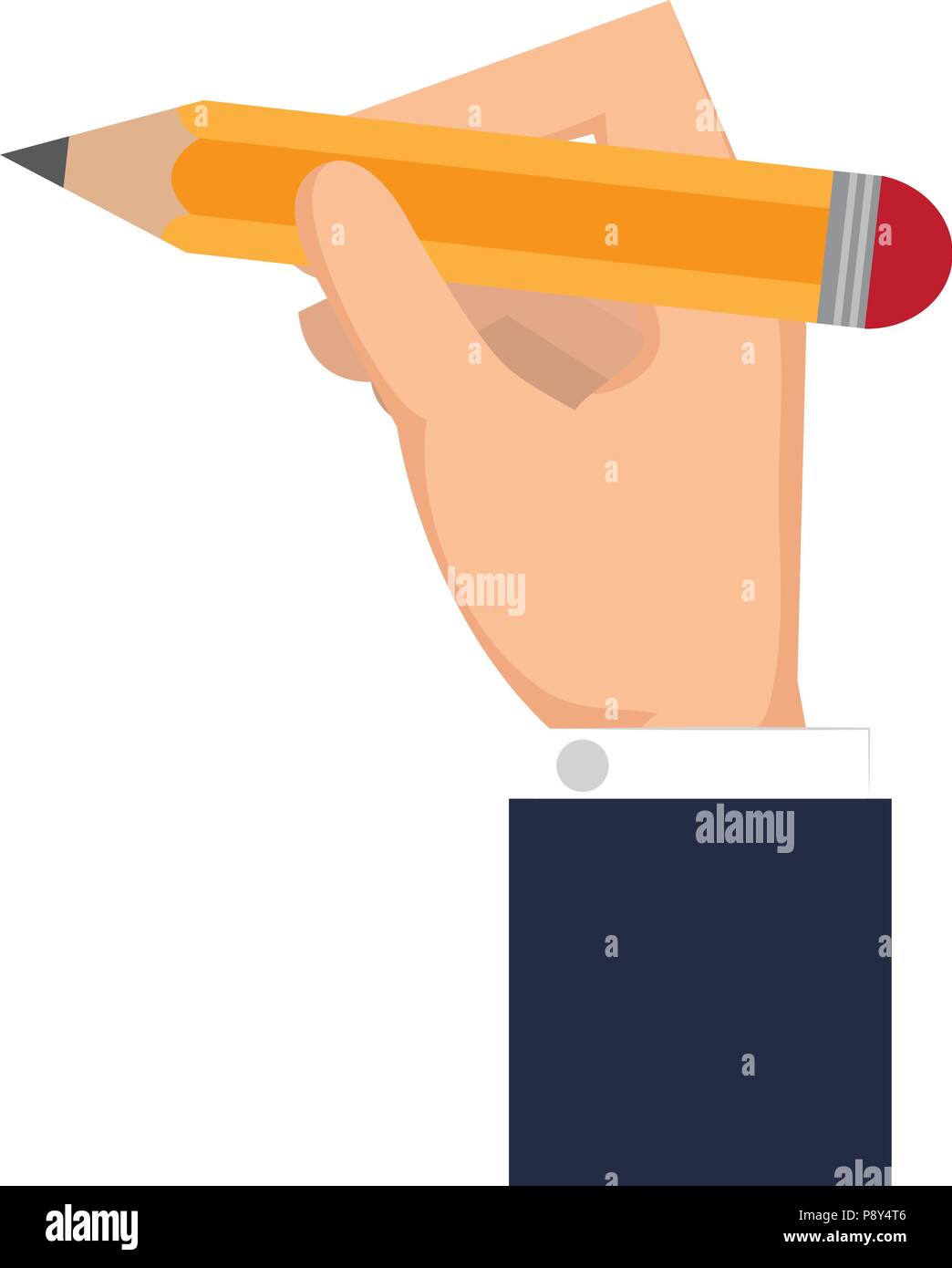 hand writing with pencil vector illustration design Stock Vector Image ...