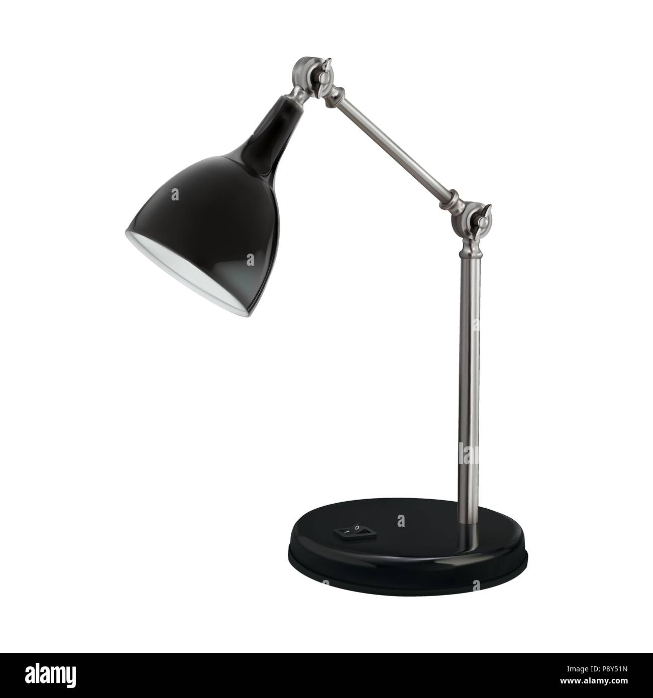 Realistic illustration of black vector lamp Stock Vector Image & Art ...