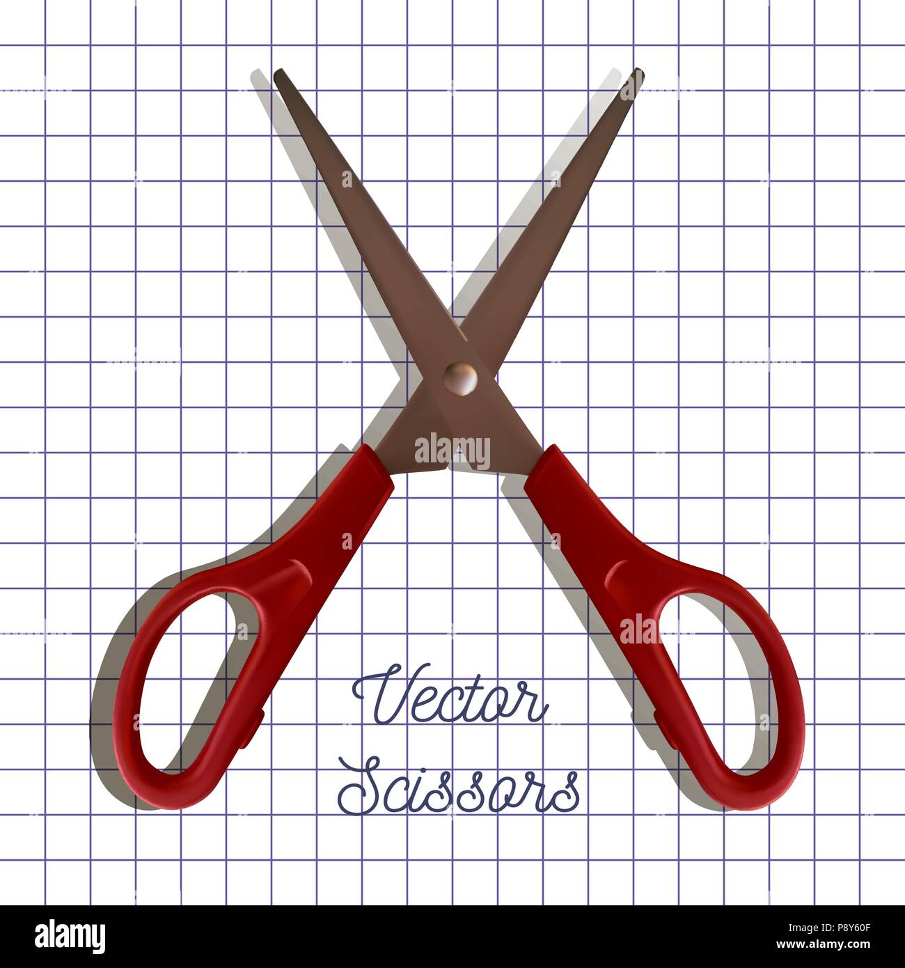 Vector scissors on paper background Stock Vector Image & Art - Alamy