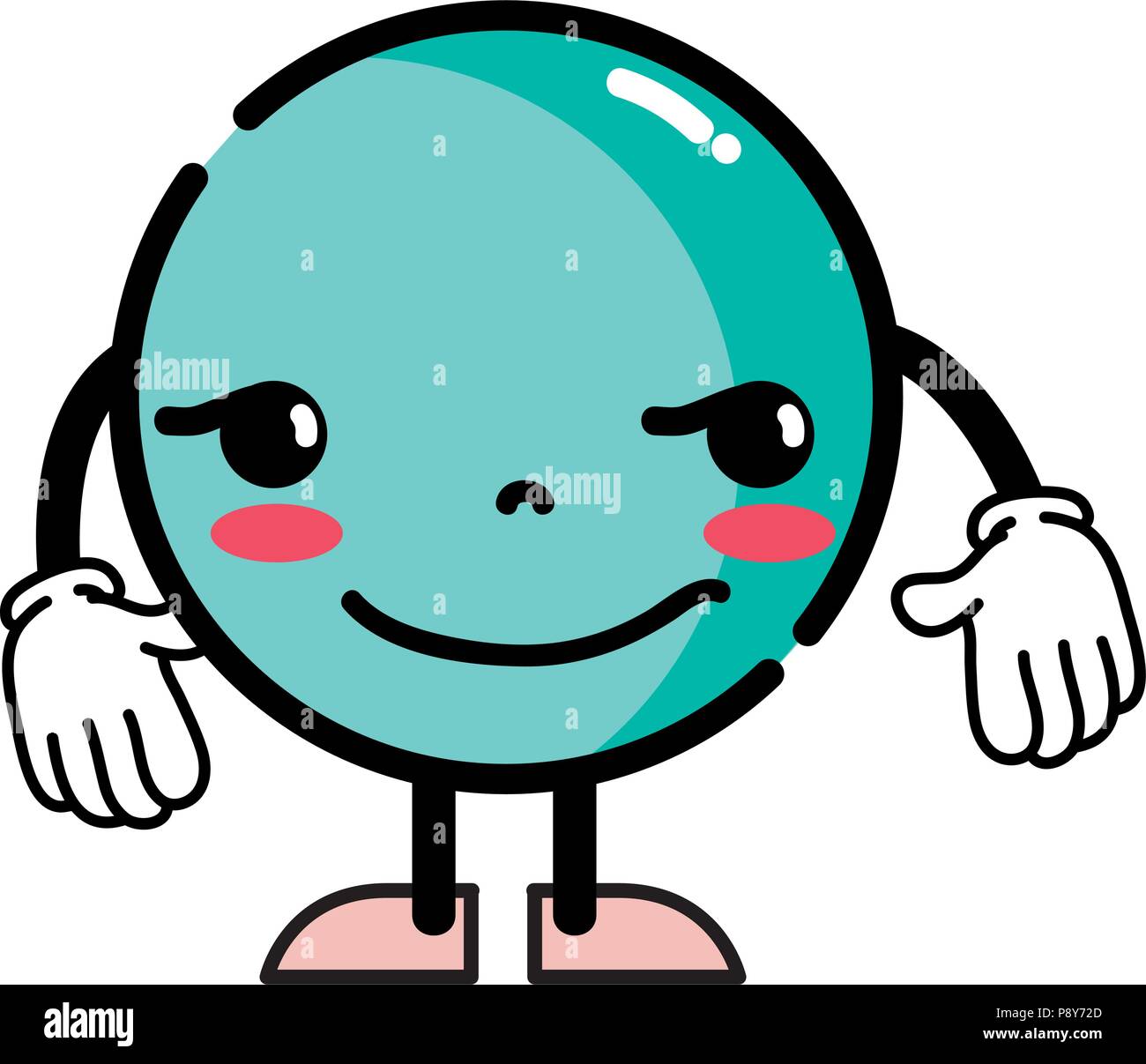 rogue emoji character with arms and legs vector illustration Stock ...