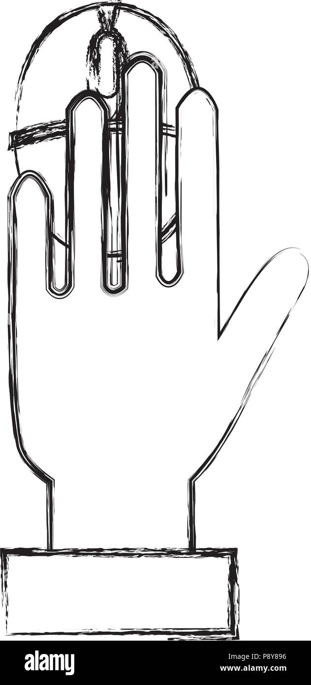 hand with computer mouse vector illustration design Stock Vector Image ...