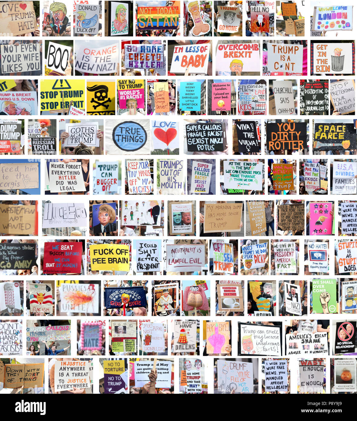 NOTE CONTENT A composite image of 98 protest posters from throughout ...