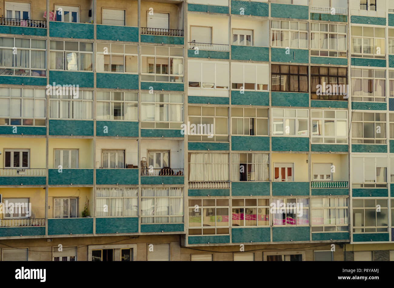 Architecture of window building modern style. Facade of a new multi ...