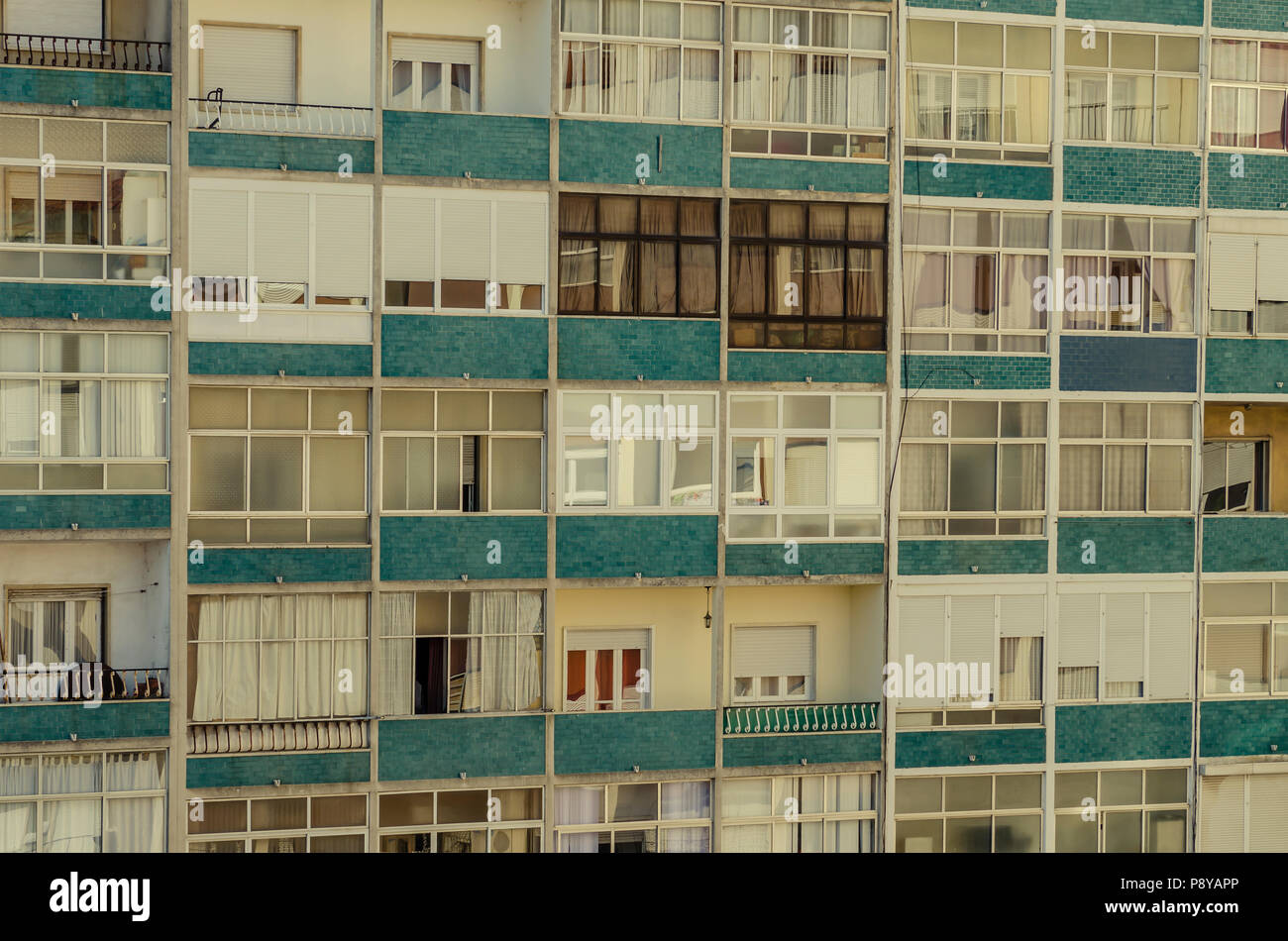 Architecture of window building modern style. Facade of a new multi ...