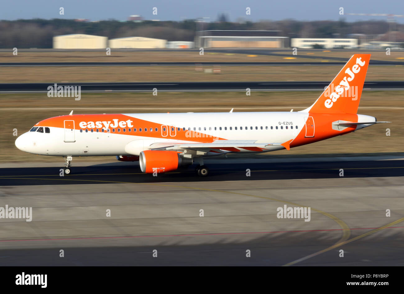 Berlin, Germany, Airbus A320 of the airline easyJet on the apron of the ...