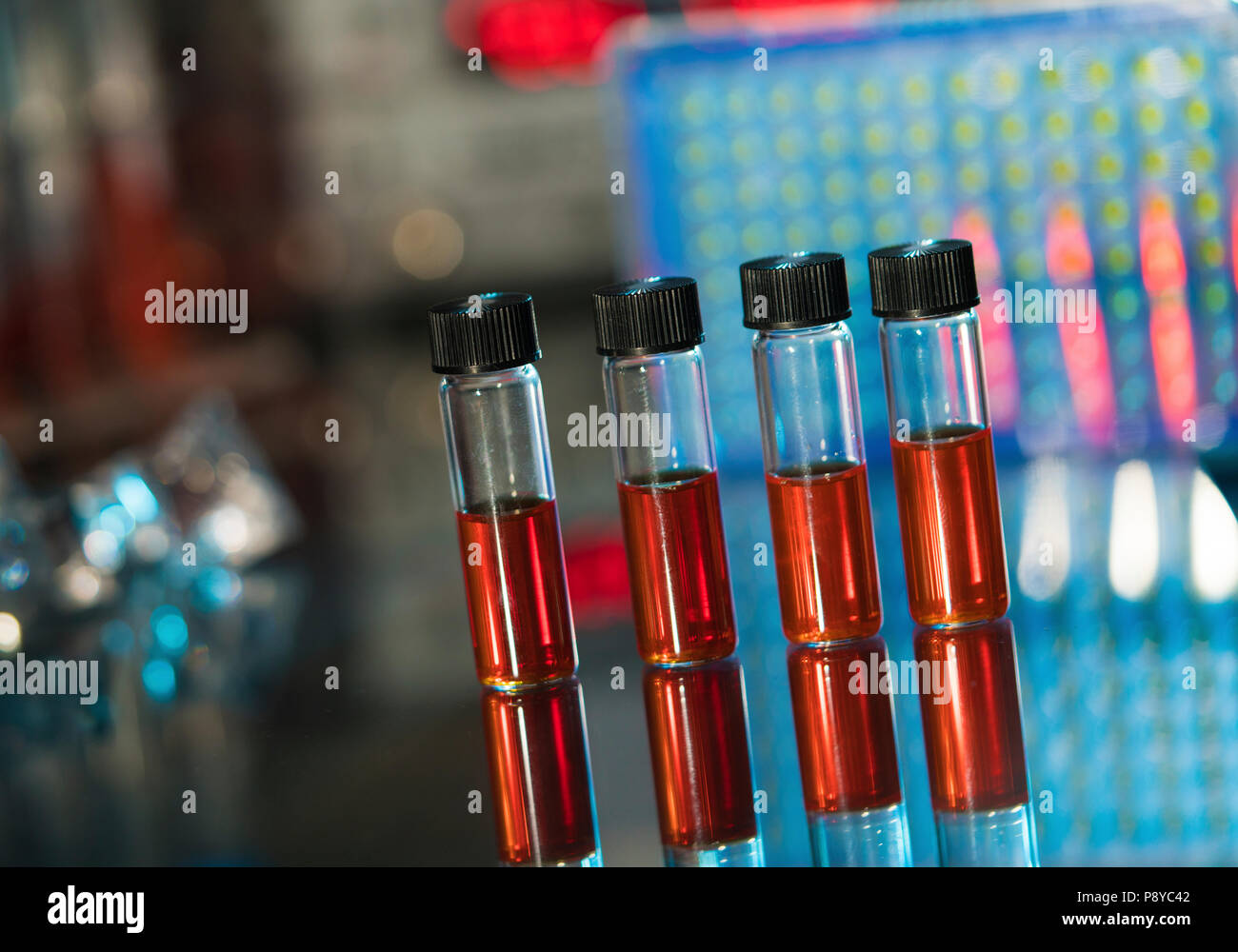 Samples in phials Stock Photo - Alamy