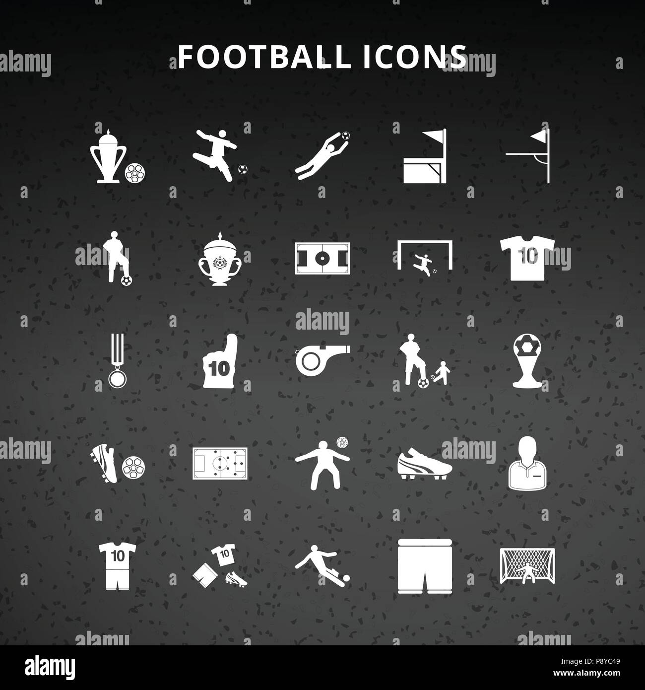 Football Icons. For web design and application interface, also useful ...