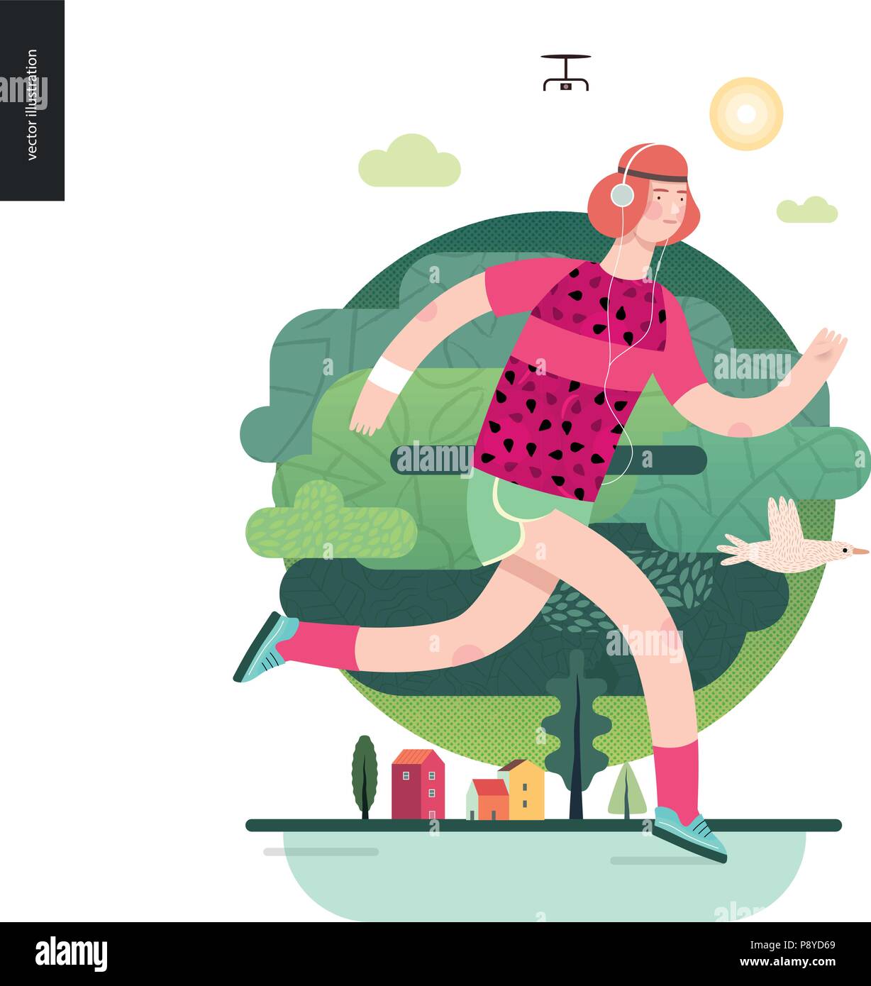 Pink runners Stock Vector Images - Alamy