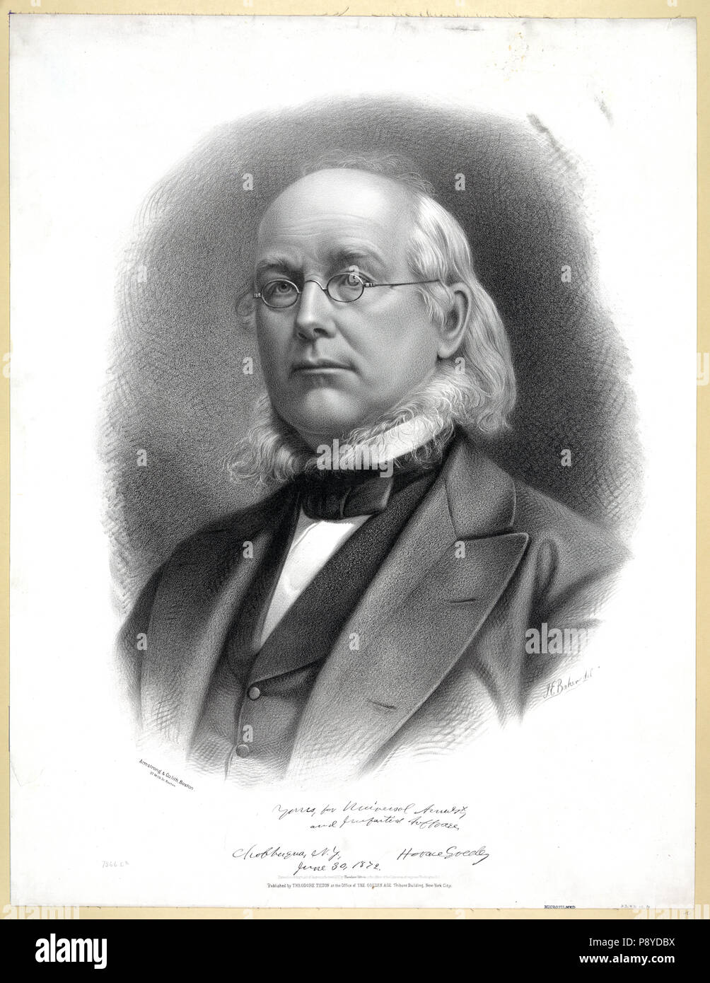 Horace greeley portrait hi-res stock photography and images - Alamy