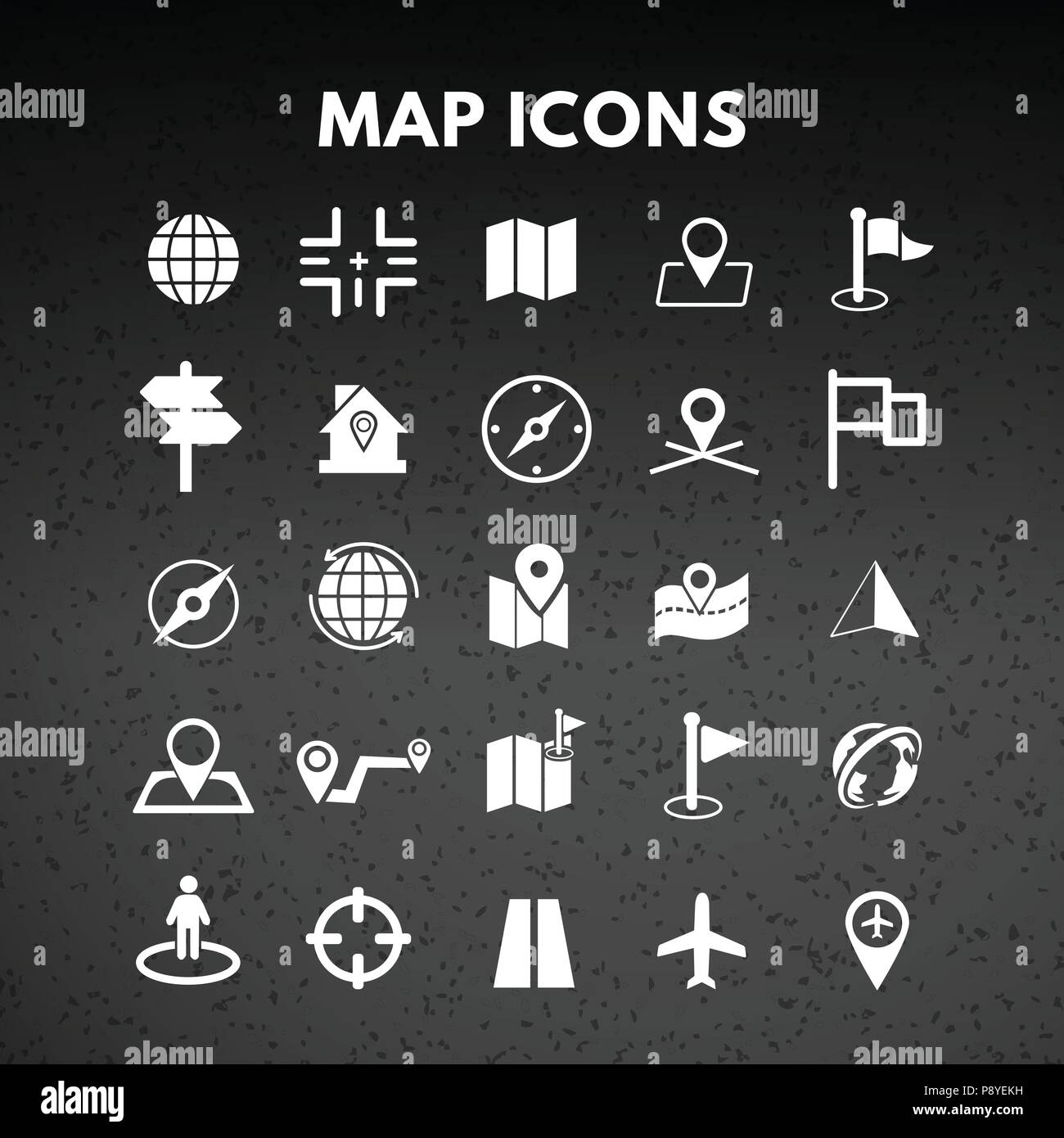 Map Icons. For web design and application interface, also useful for ...