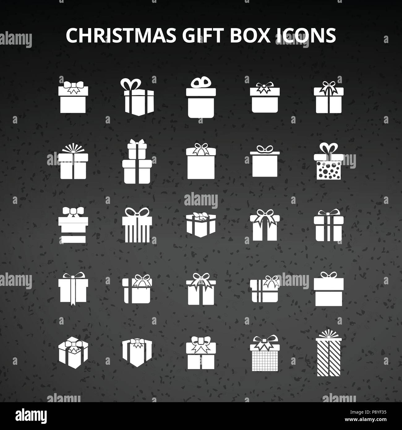 Christmas Gift Box Icons. For web design and application interface ...