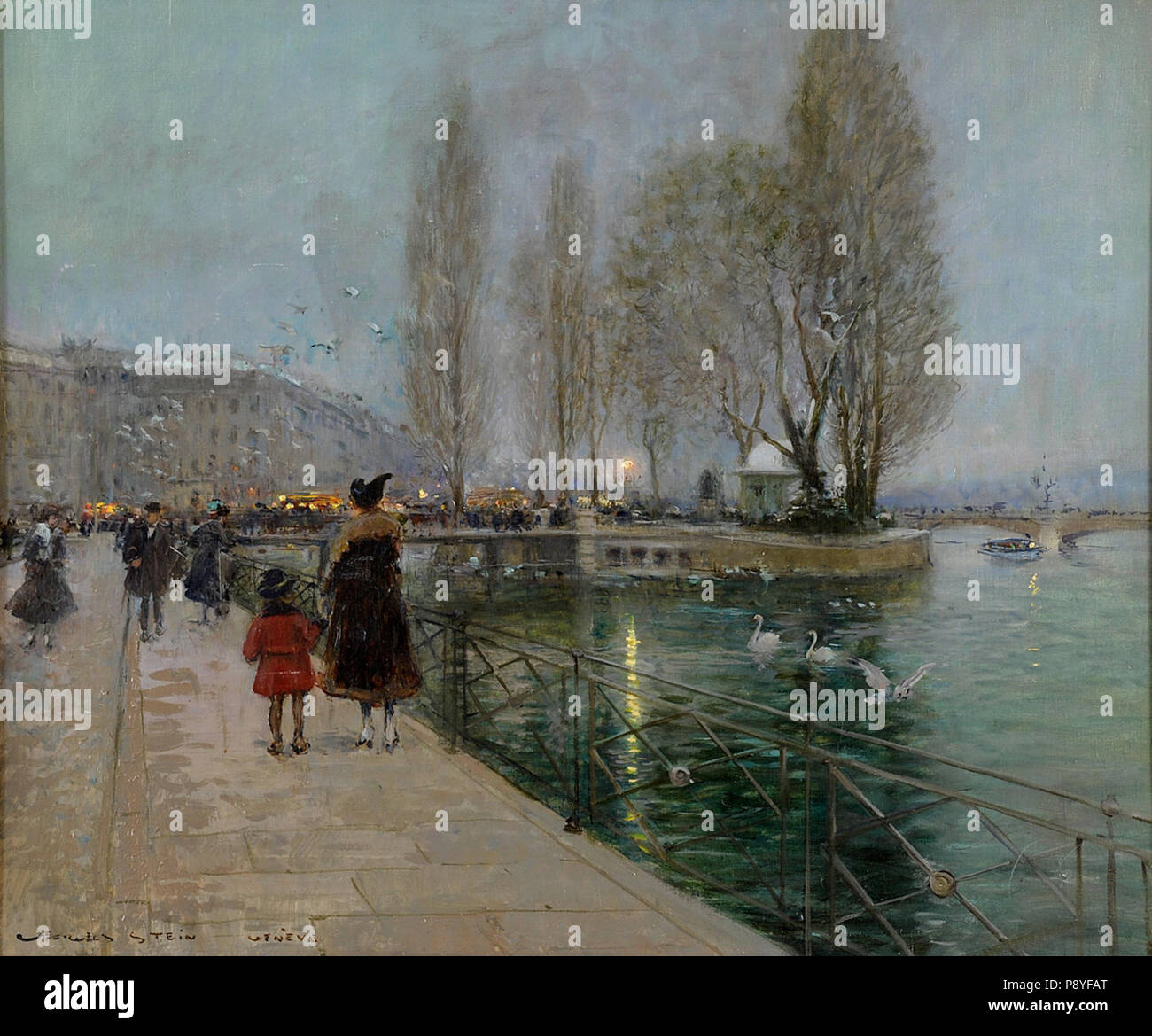 . 300 Georges Stein Wintertag am Genfer See Stock Photo - Alamy