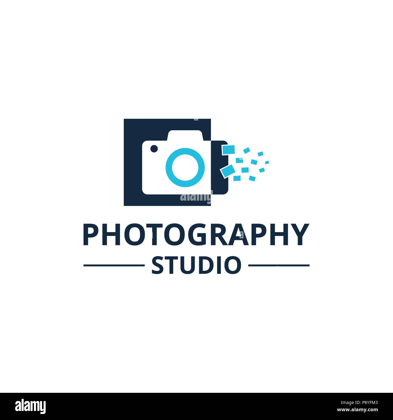 Vector Black and Blue Icon for Photographer. Camera Icon. For web ...