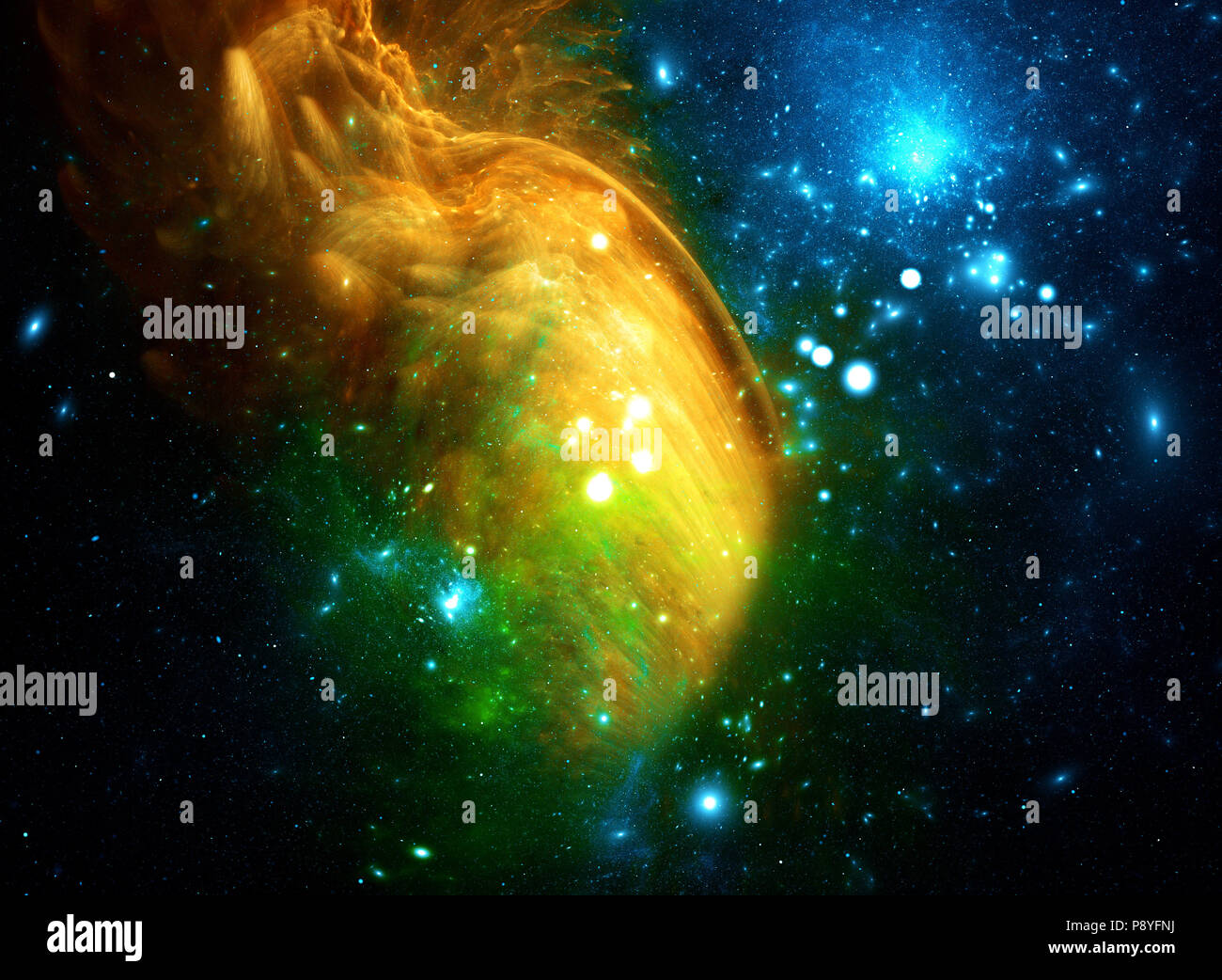 Abstract fractal patterns and shapes. Fractal texture. The colors in ...