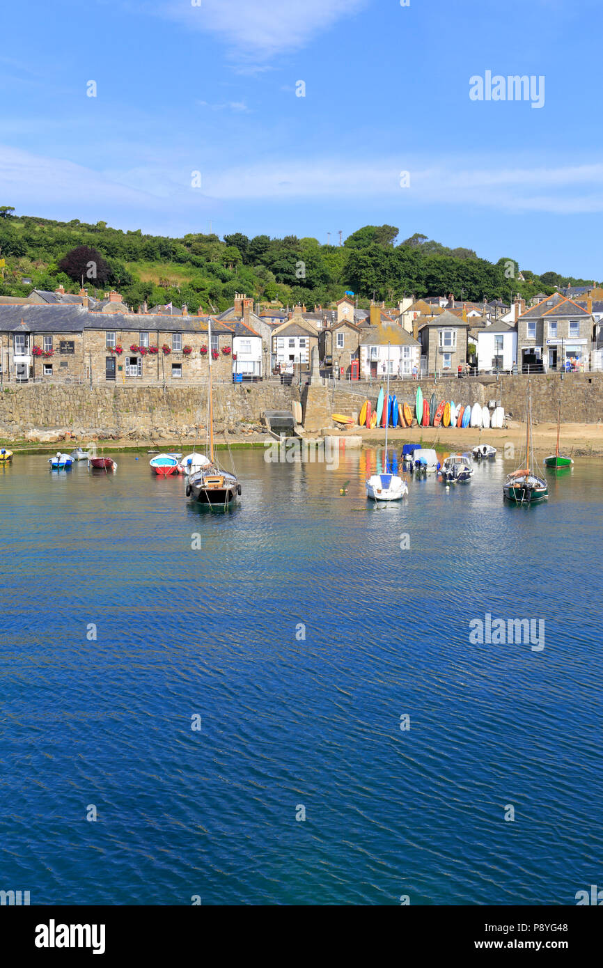 Boats in Mousehole harbour, Cornwall, England, UK Stock Photo - Alamy