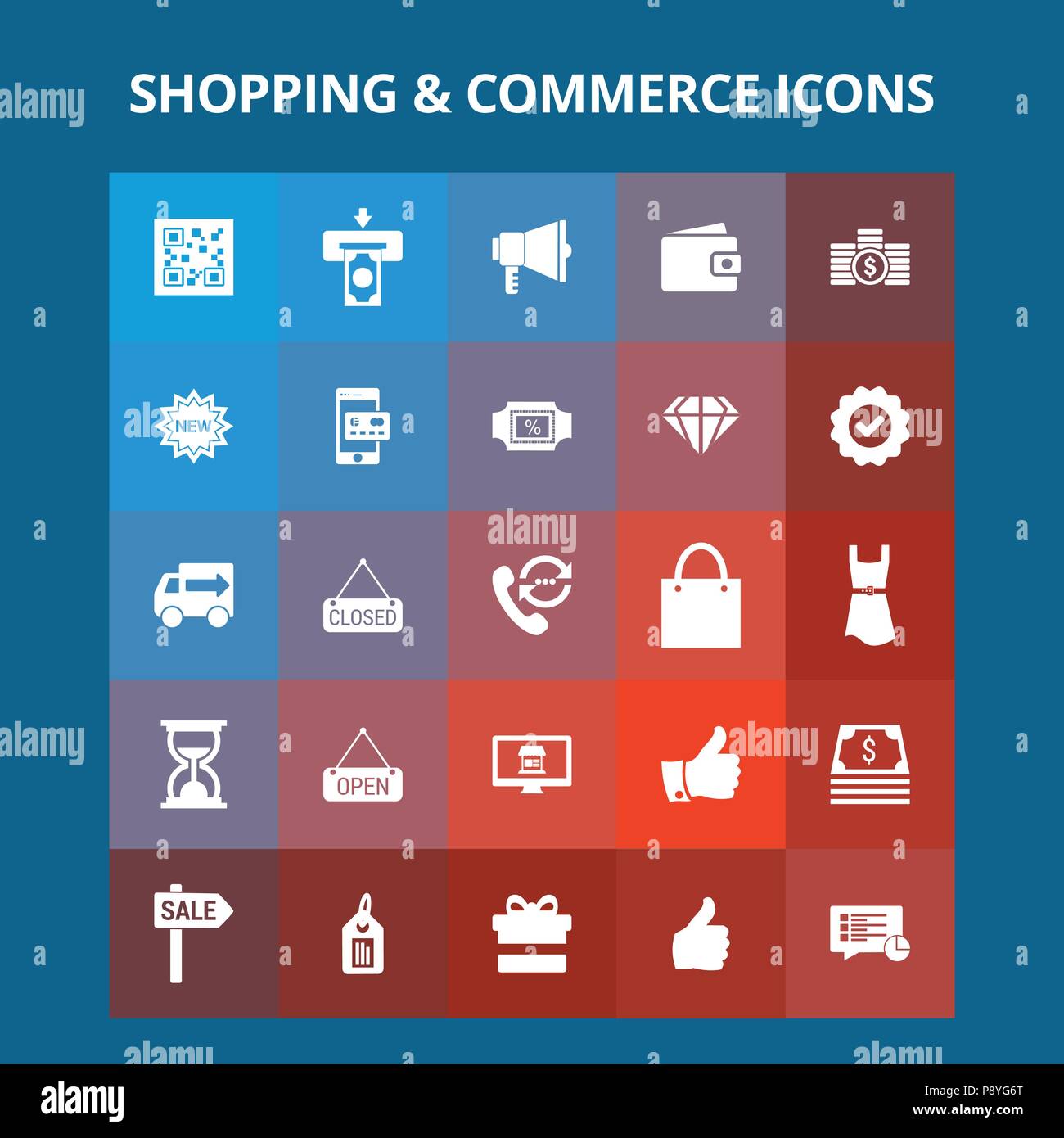 Shopping and Commerce Icons. For web design and application interface ...