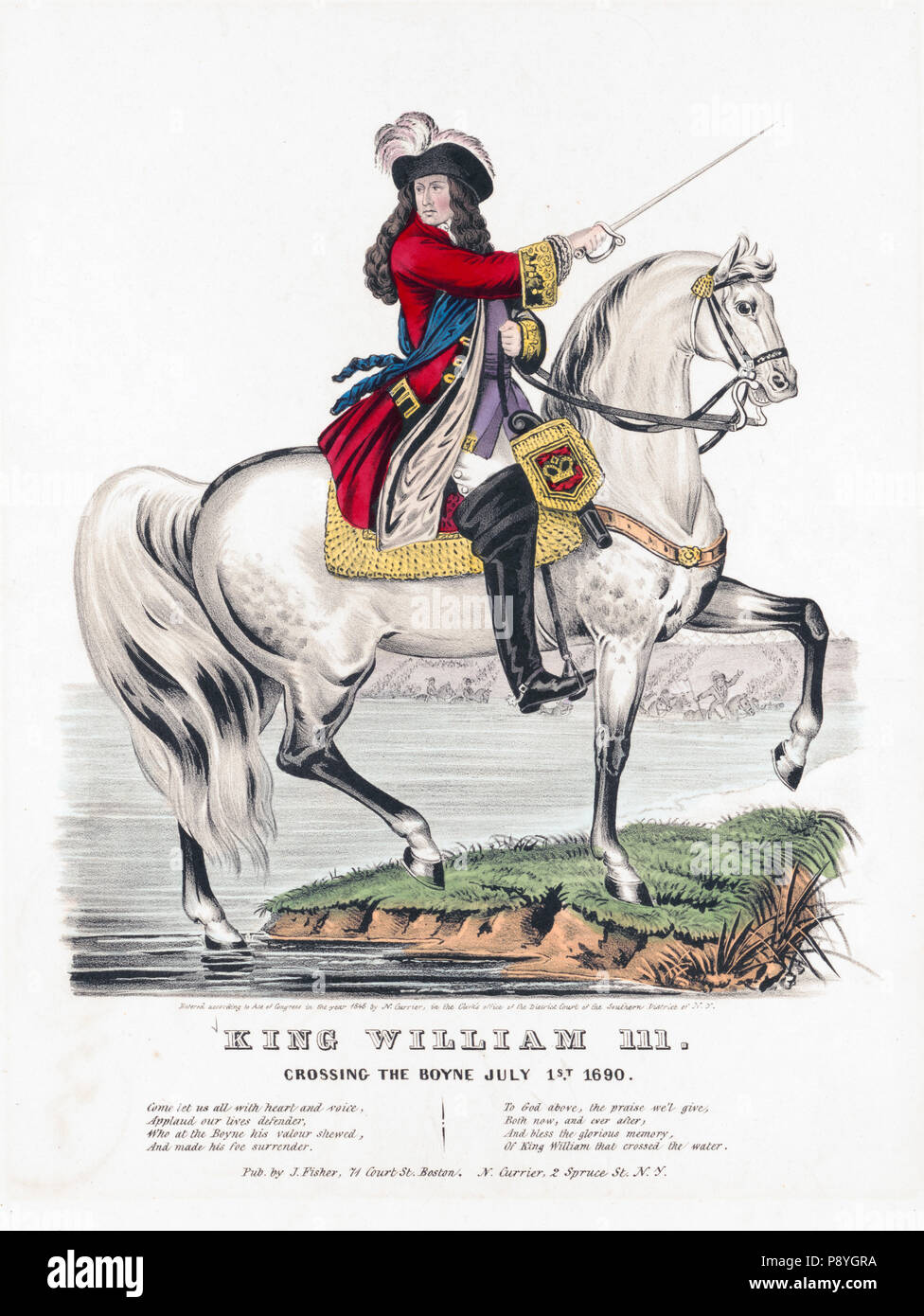 King William III, crossing the Boyne July 1st 1690 Stock Photo - Alamy