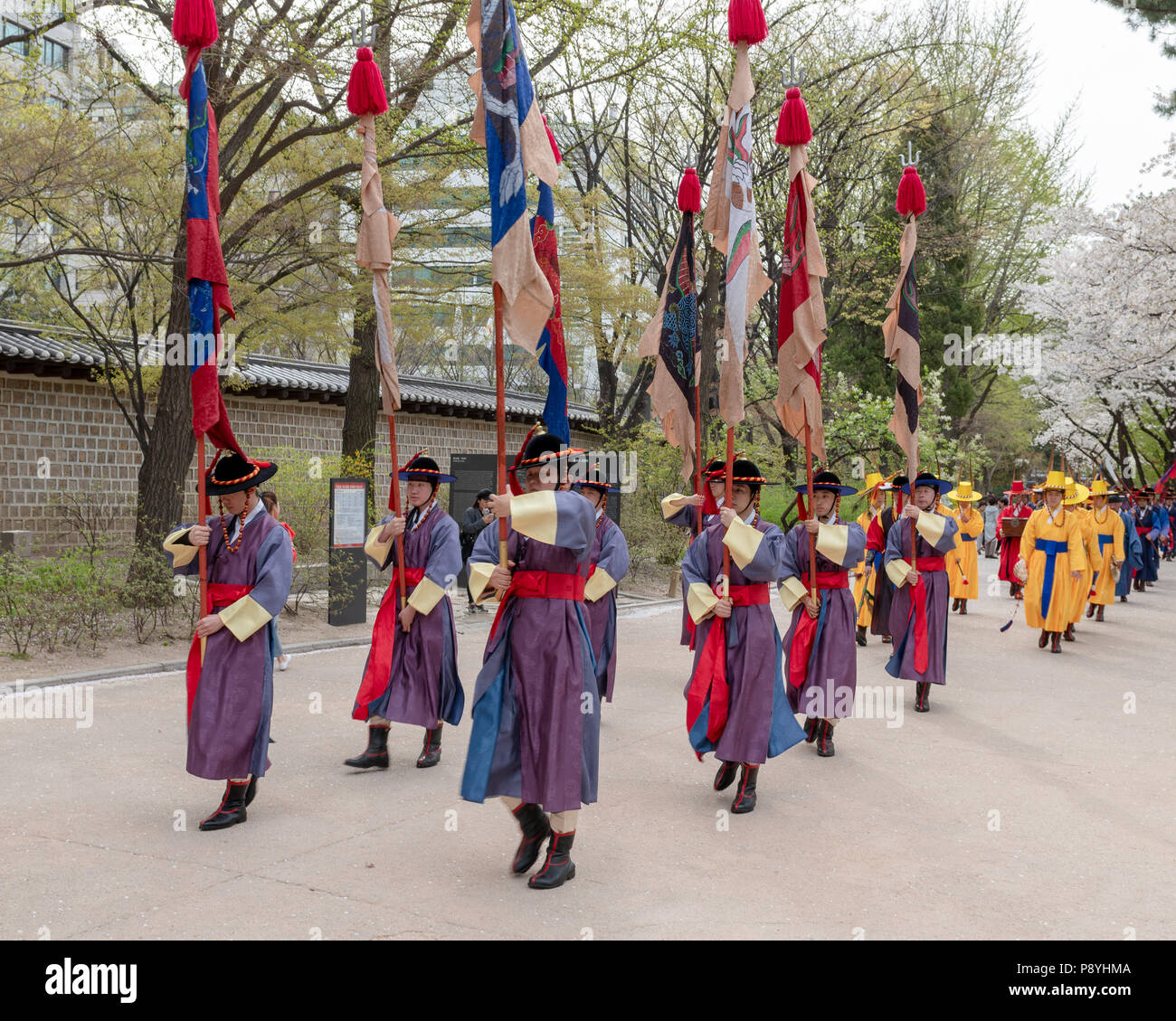 Soldiers of the Royal Guard at the change of the guard ceremony in ...