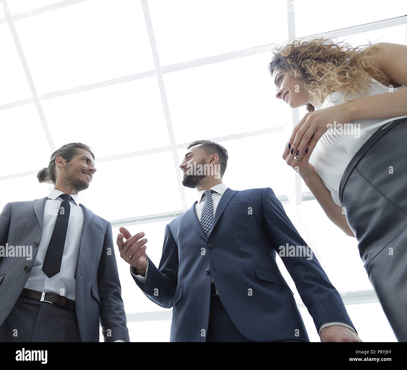 bottom view.group of business people Stock Photo - Alamy