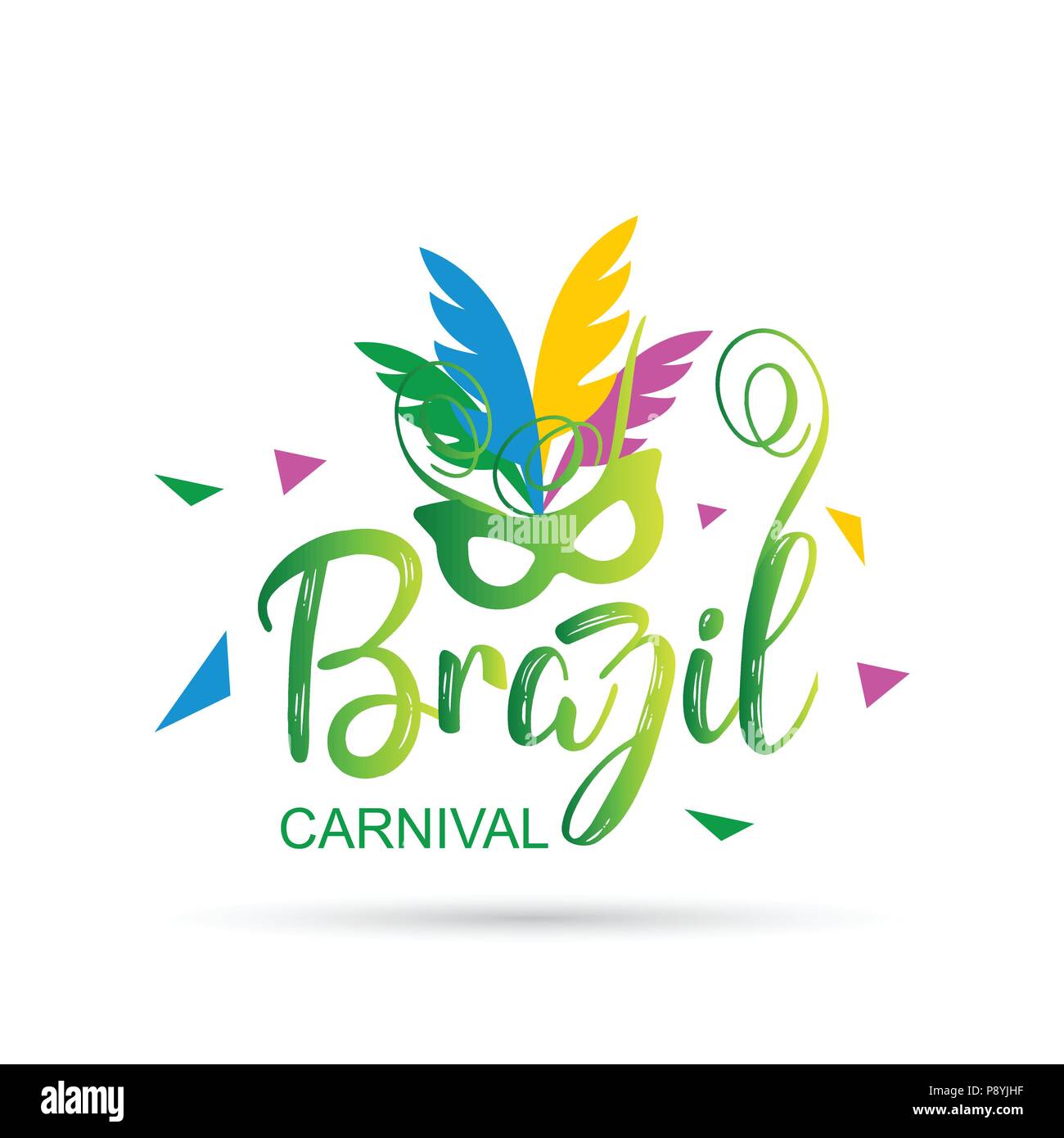 happy brazilian carnival festival. new creative carnival typography in ...
