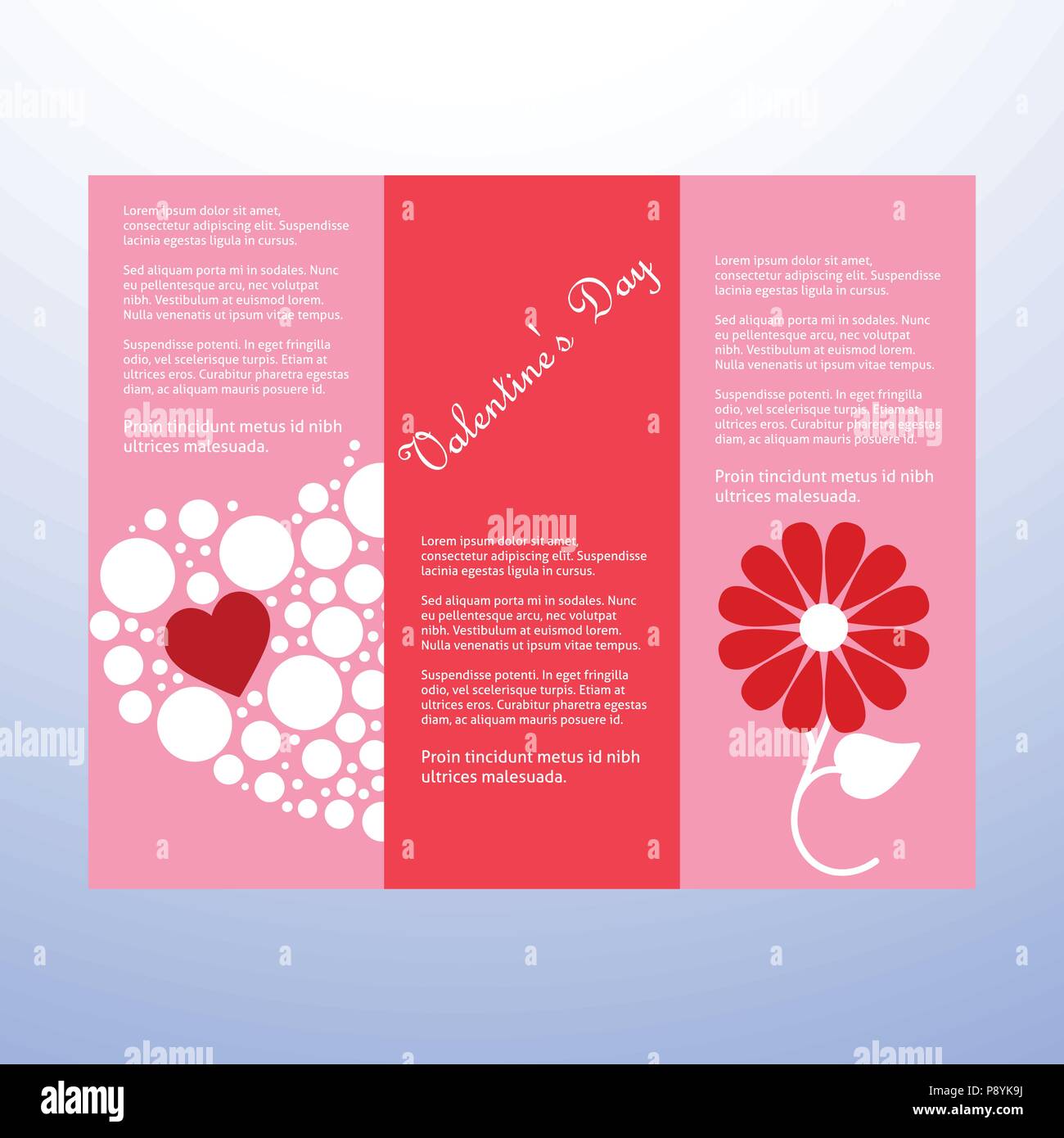Valentine's day greetings card with pink background. For web design and ...