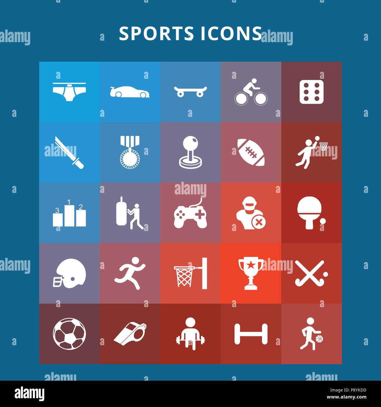 Sports Icons. For web design and application interface, also useful for ...