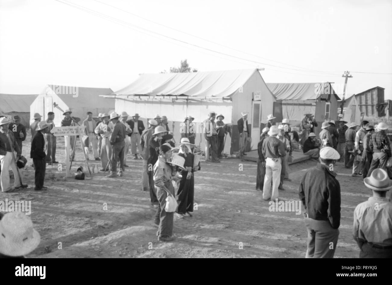 Japanese-American Farm Workers Getting Ready to Leave Farm Security ...