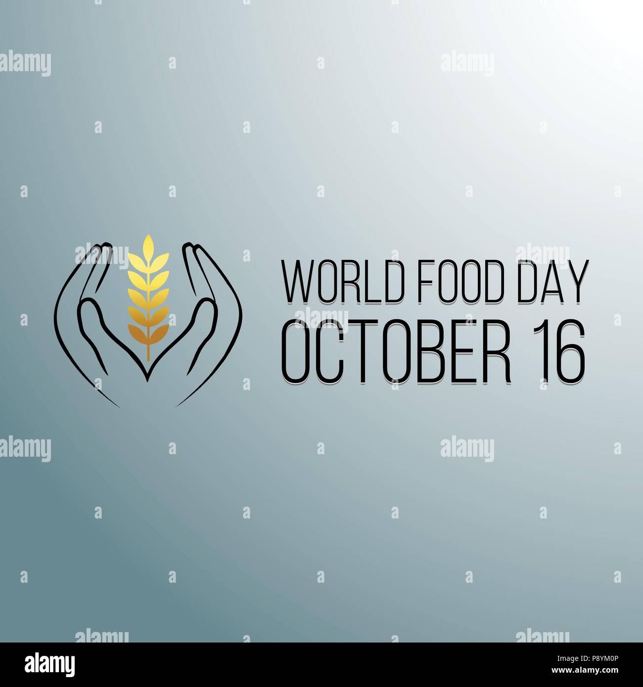 World Food Day Vector Illustration. World Food Day Cards. World Food ...