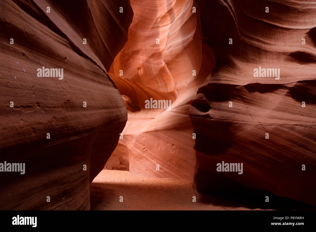 Glowing colors of Upper Antelope Canyon, the famous slot canyon in ...
