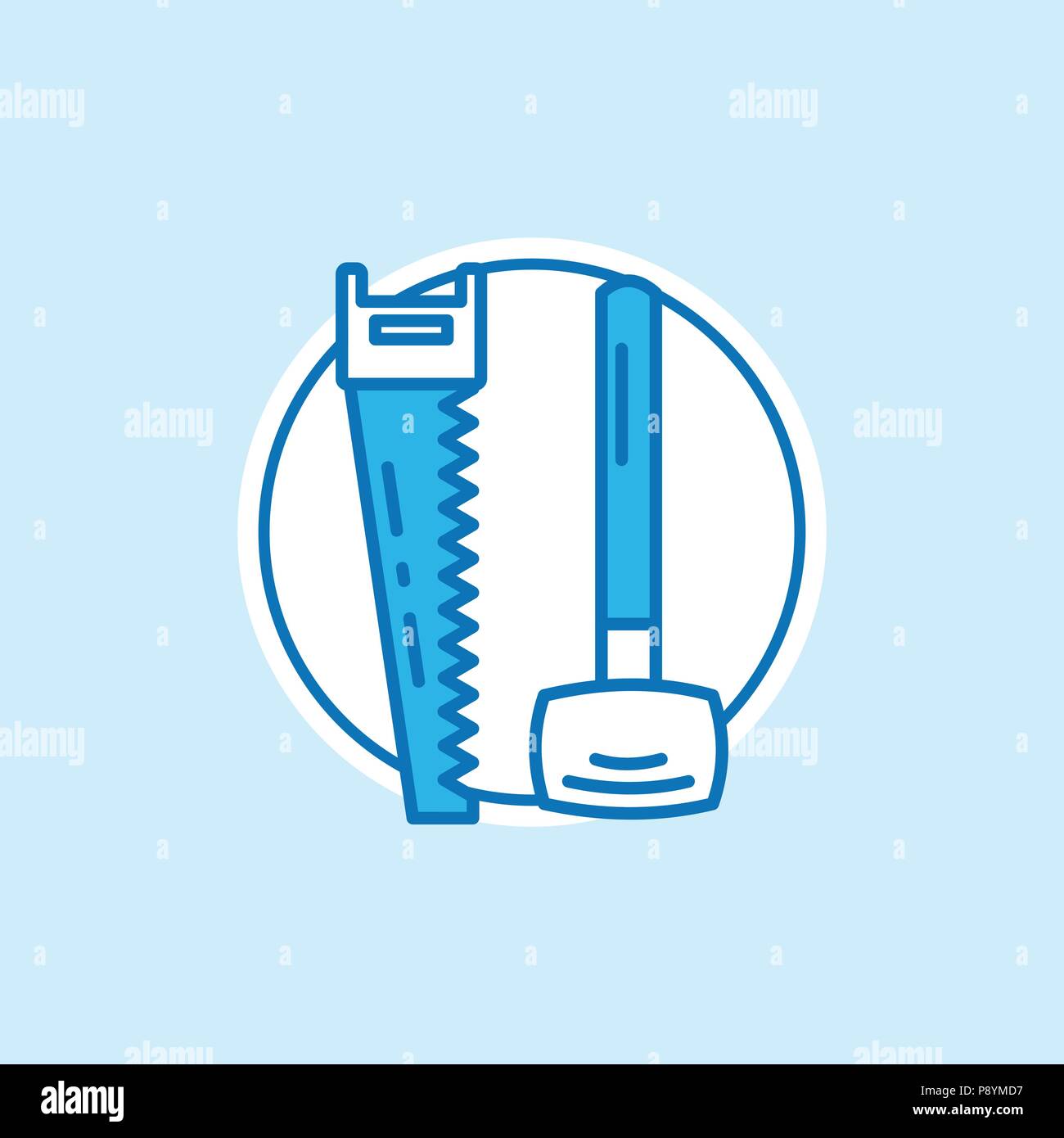 Labour day icon with light background with blue theme icon. For web ...