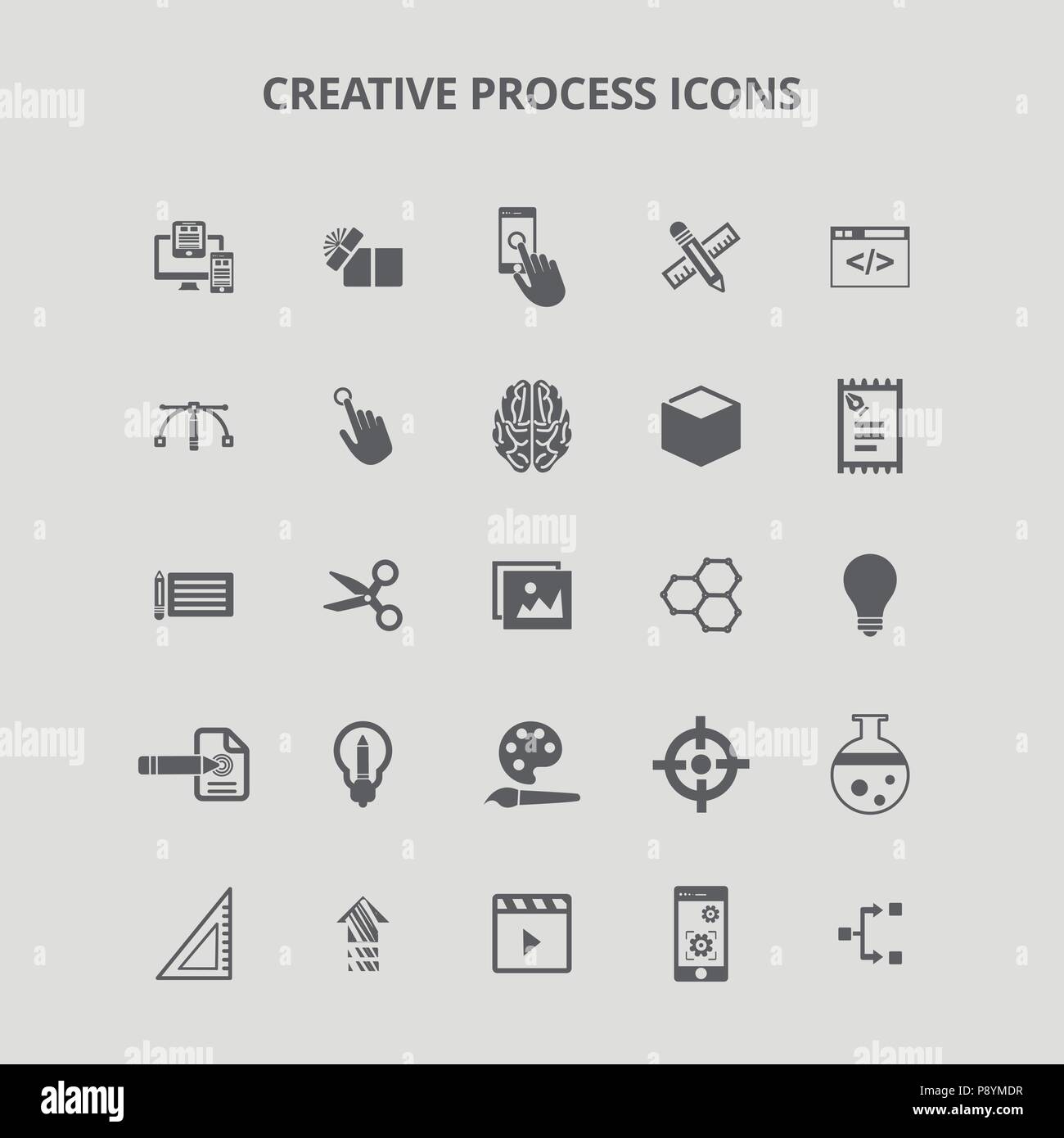 Creative Process Icons. For web design and application interface, also useful for infographics ...