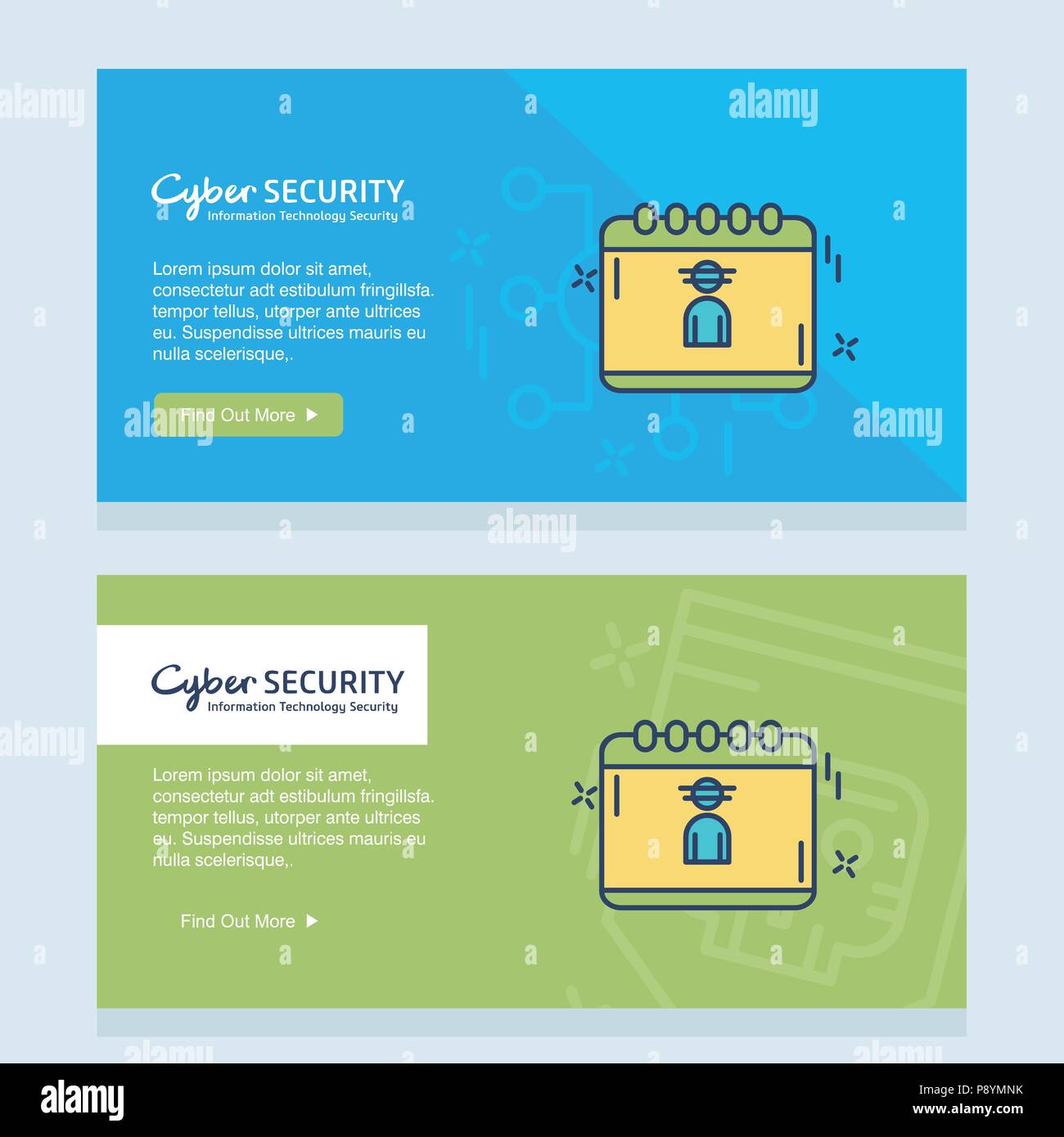 Cyber security design with unique style. For web design and application ...
