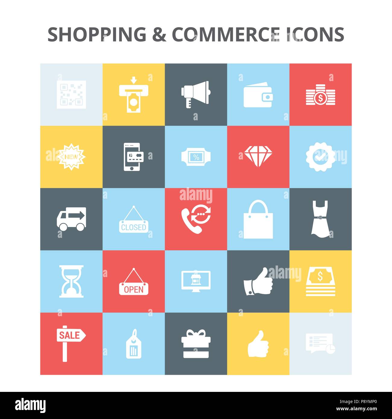 Shopping and Commerce Icons. For web design and application interface ...