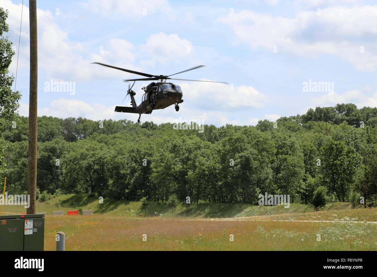 A UH-60 Blackhawk helicopter operated by a crew with the Wisconsin Army ...