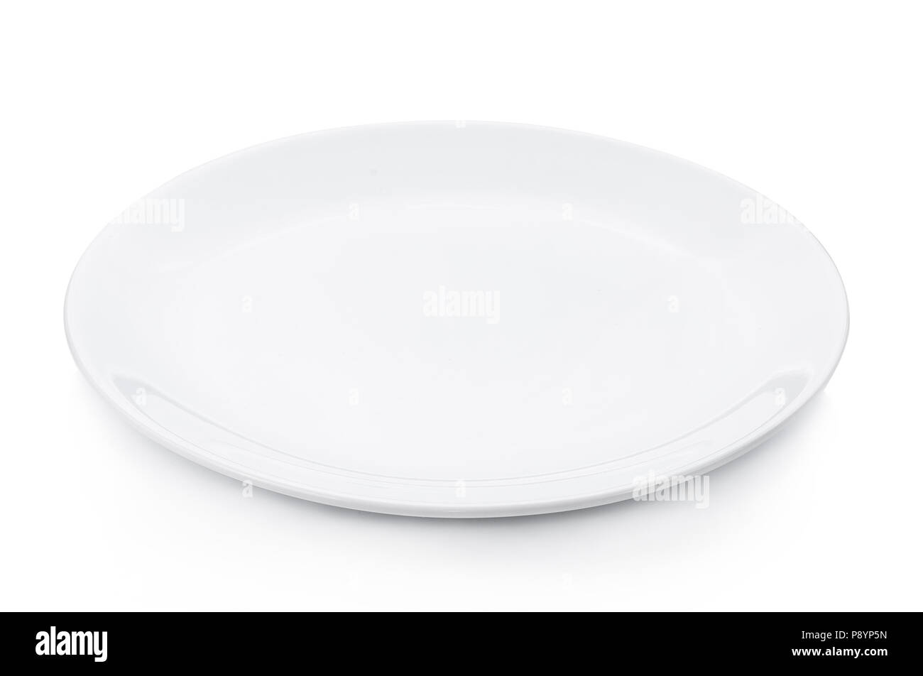 empty plate isolated on white background Stock Photo - Alamy